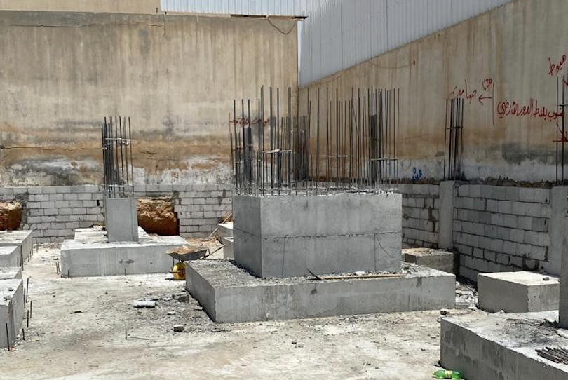 Foundation Works Progress: Column Neck Casting at King Faisal ...